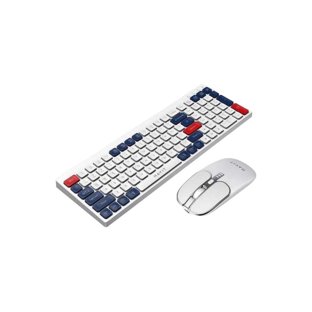 Wireless Keyboard & Mouse Havit KB830WB, Silent, Slim, Spill resistance ...
