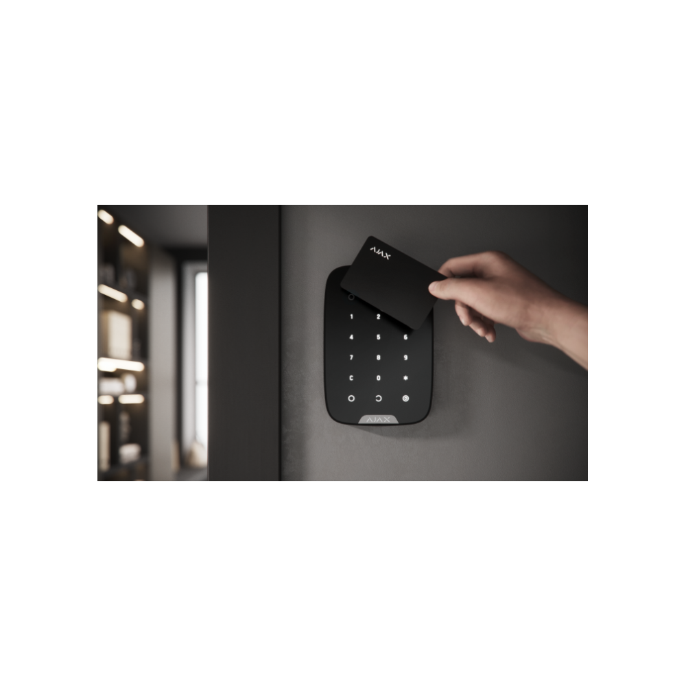 Ajax Wireless Security Touch Keypad "KeyPad Plus", Black, encrypted ...